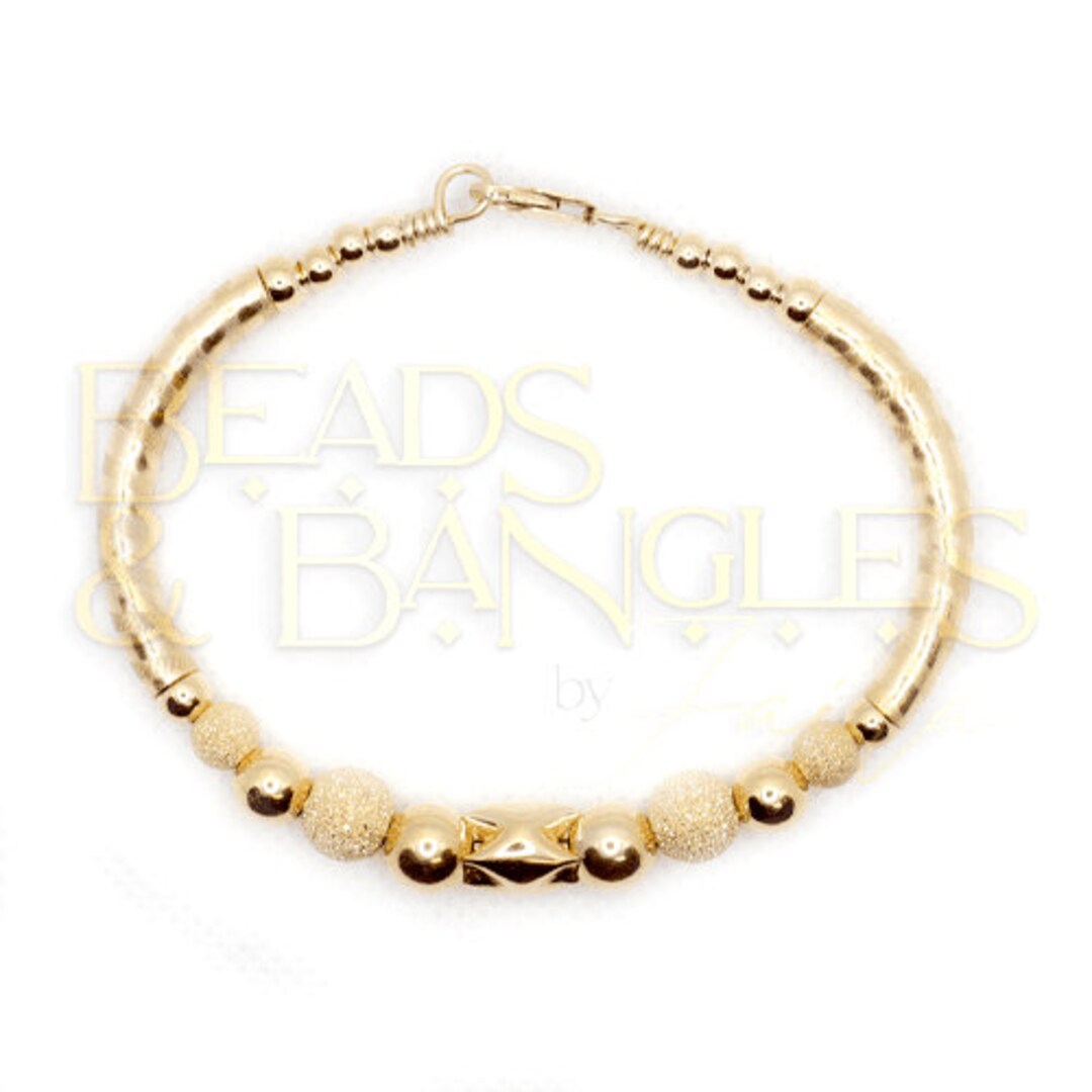 Gold Stardust Bangle With Plain Kiss - Etsy