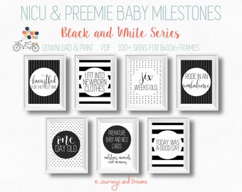 NICU Preemie Foster/Adoptive Baby Milestone Signs . 100 | Etsy