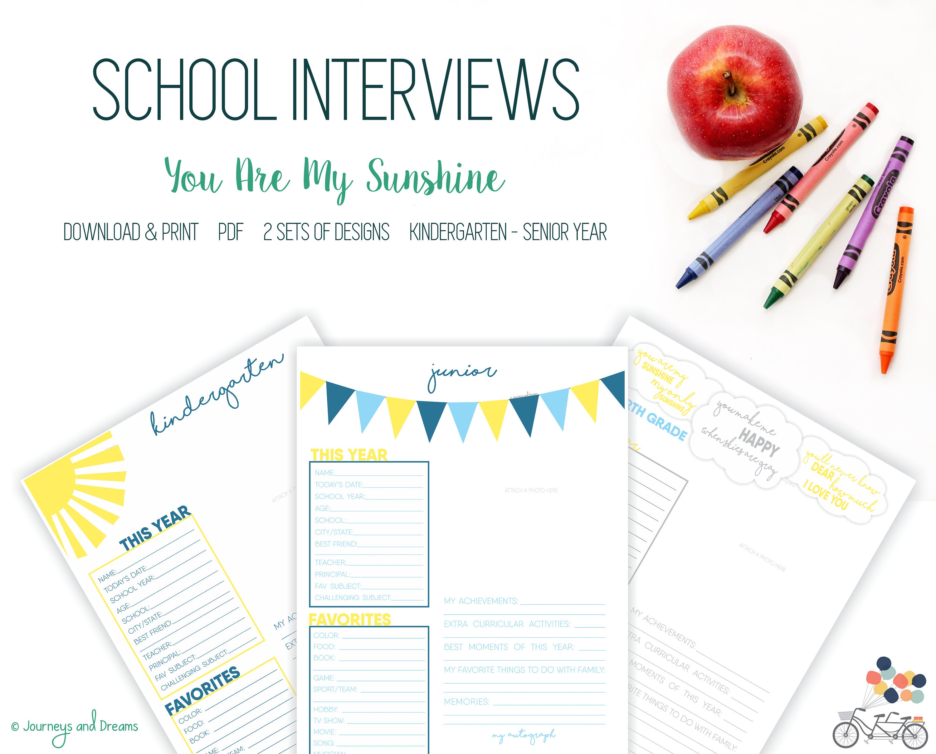 My School Years . School Interviews . Memory Book . Kindergarten Senior ...