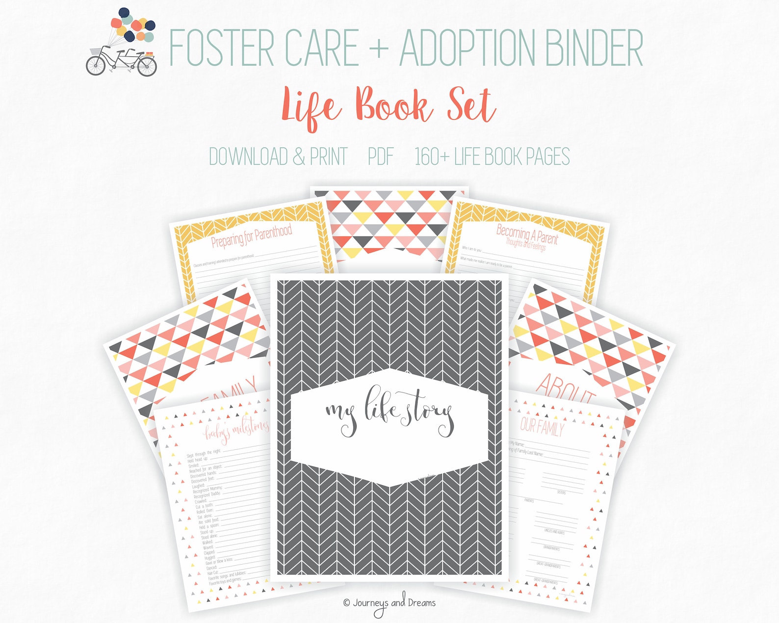 Foster Care / Adoption Life Book Binder . 160+ Pages! . 8.5 X 11 in ...