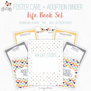Foster Care / Adoption Life Book Binder . 160+ Pages! . 8.5 X 11 in ...