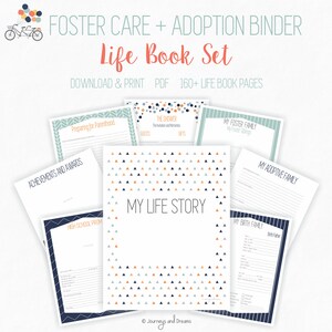Foster Care / Adoption Life Book Binder . 160+ Pages! . 8.5 X 11 in ...