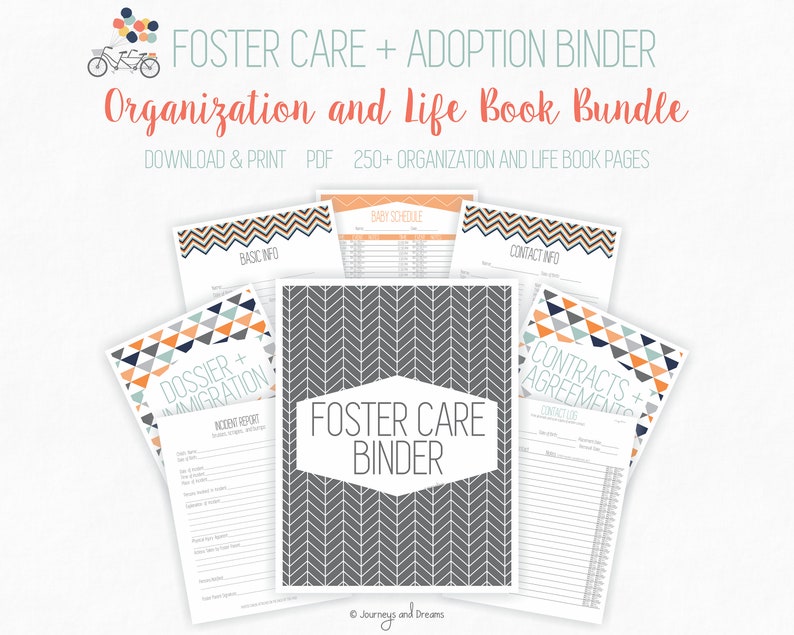 Foster Care / Adoption Bundle Binder . 250+ Pages! . 8.5 X 11 in ...