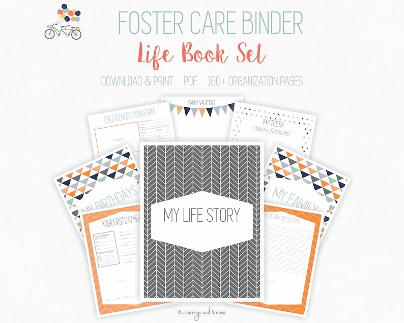 Foster Care / Adoption Life Book Binder . 160+ Pages! . 8.5 X 11 in ...