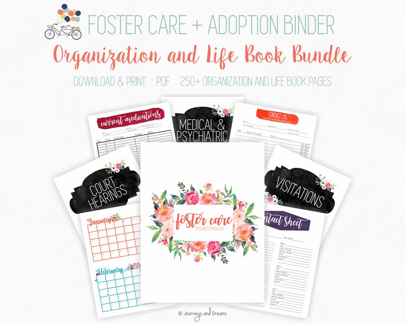 Foster Care / Adoption Bundle Binder . 250+ Pages! . 8.5 X 11 in ...