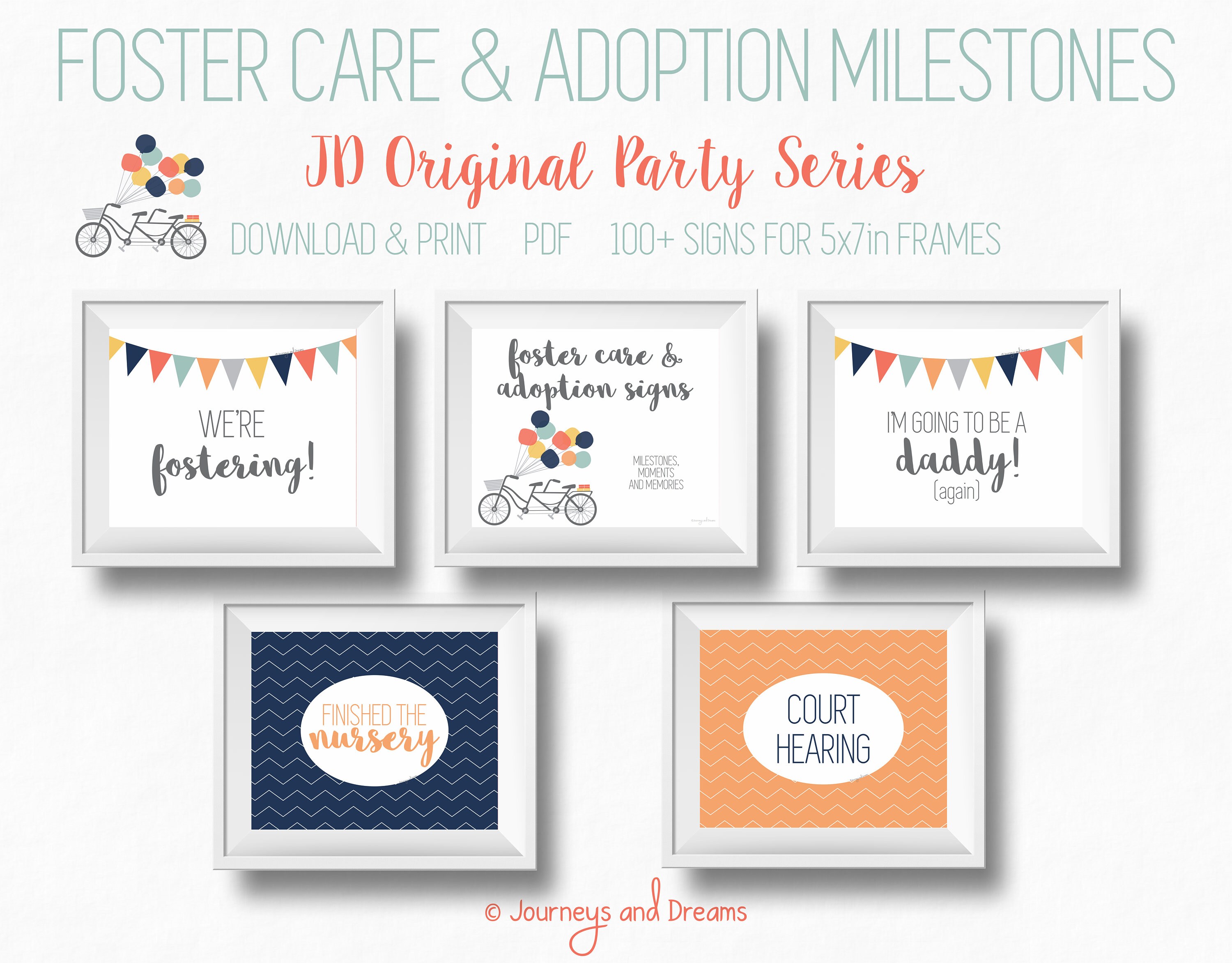 Foster Care and Adoption Milestone Signs . 100+ Signs! . 5x7 . Photo ...