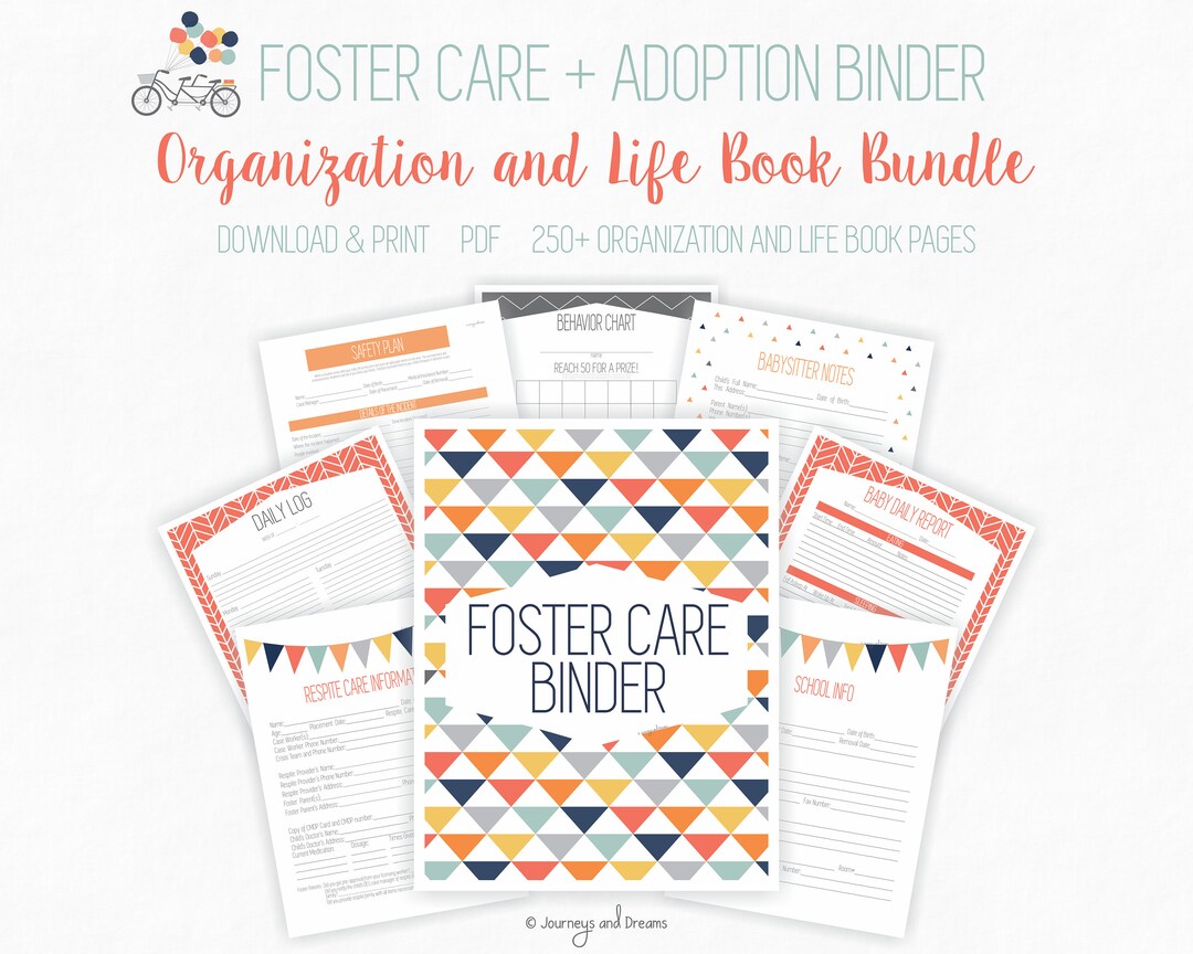 Foster Care / Adoption Bundle Binder . 250+ Pages! . 8.5 X 11 in ...