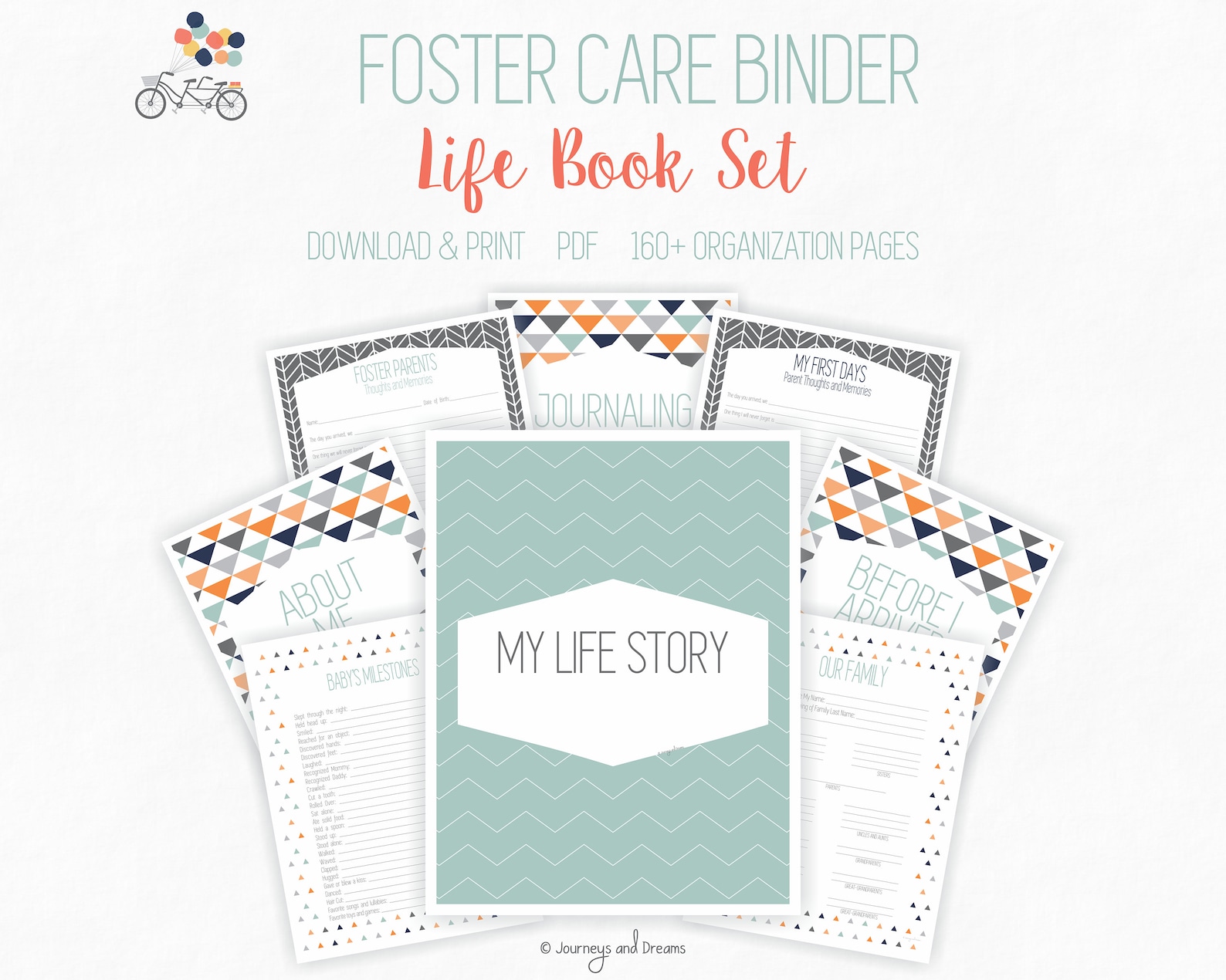 Foster Care / Adoption Life Book Binder . 160+ Pages! . 8.5 X 11 in ...