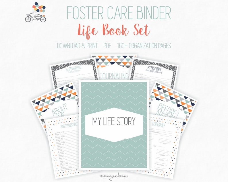 Foster Care / Adoption Life Book Binder . 160+ Pages! . 8.5 X 11 in ...