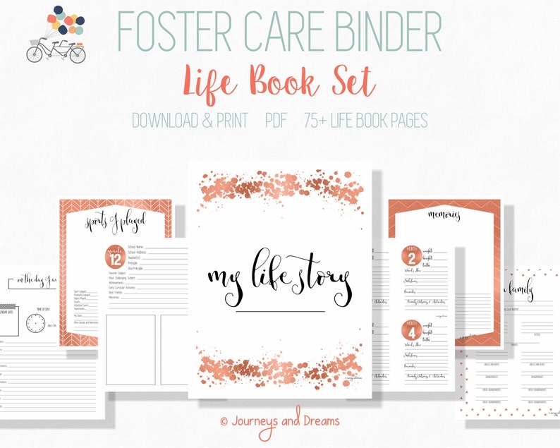 Foster Care Adoption Life Book . 75+ Pages! . 8.5x11 . PRINTABLE ...