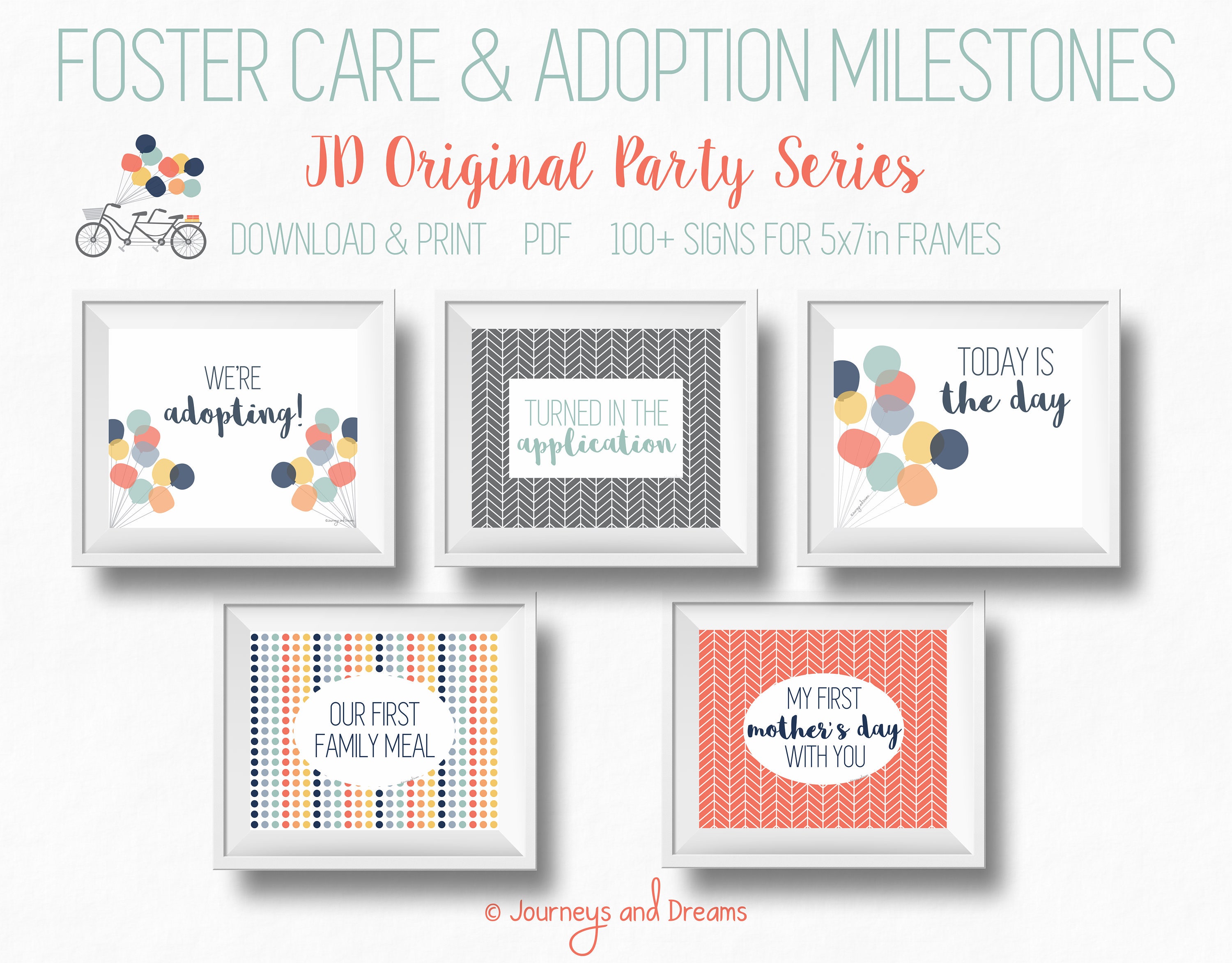 Foster Care and Adoption Milestone Signs . 100+ Signs! . 5x7 . Photo ...