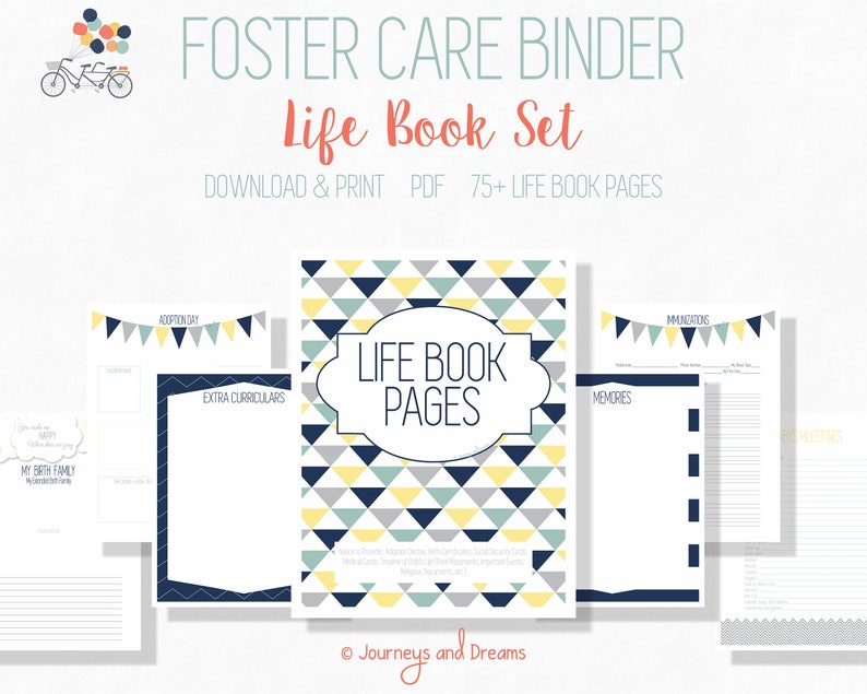 Foster Care / Adoption Life Book Binder . 160+ Pages! . 8.5x11 ...
