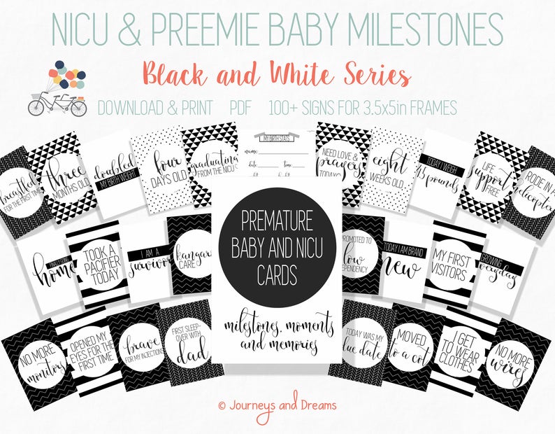 NICU, Preemie, Foster/adoptive Baby Milestone Signs . 100+ Signs . 3 ...