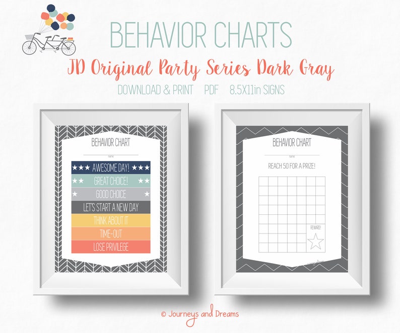 Behavior Chart . 8.5x11 Sign . PRINTABLE . DIGITAL DOWNLOAD . Original ...