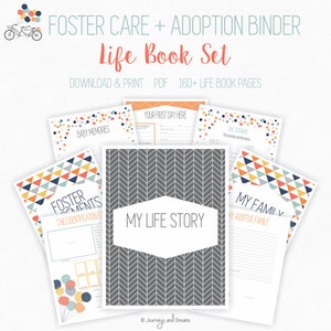 Foster Care / Adoption Life Book Binder . 160+ Pages! . 8.5 X 11 in ...