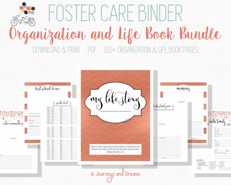 Foster Care Binder Bundle . 160+ Pages! . 8.5x11 . PRINTABLE . DIGITAL ...