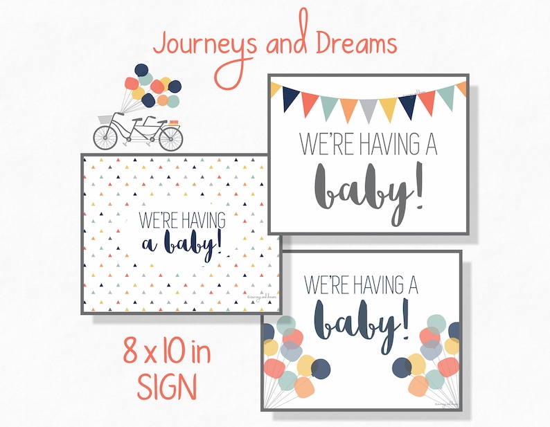 We're Having a Baby! . 8x10 Sign . PRINTABLE . DIGITAL DOWNLOAD ...