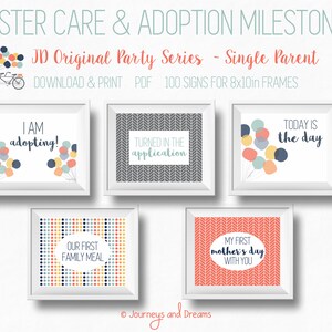 Foster Care / Adoption Milestone Sign Single Parent . 100+ Signs ...