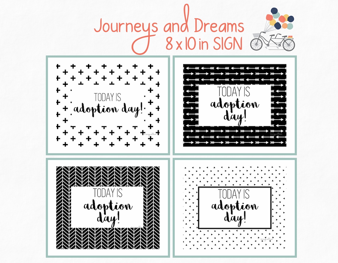 Today is Adoption Day! . 8x10 Sign . PRINTABLE . DIGITAL DOWNLOAD ...