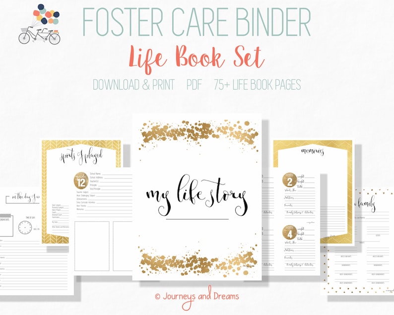 Foster Care Adoption Life Book . 75+ Pages! . 8.5x11 . PRINTABLE ...