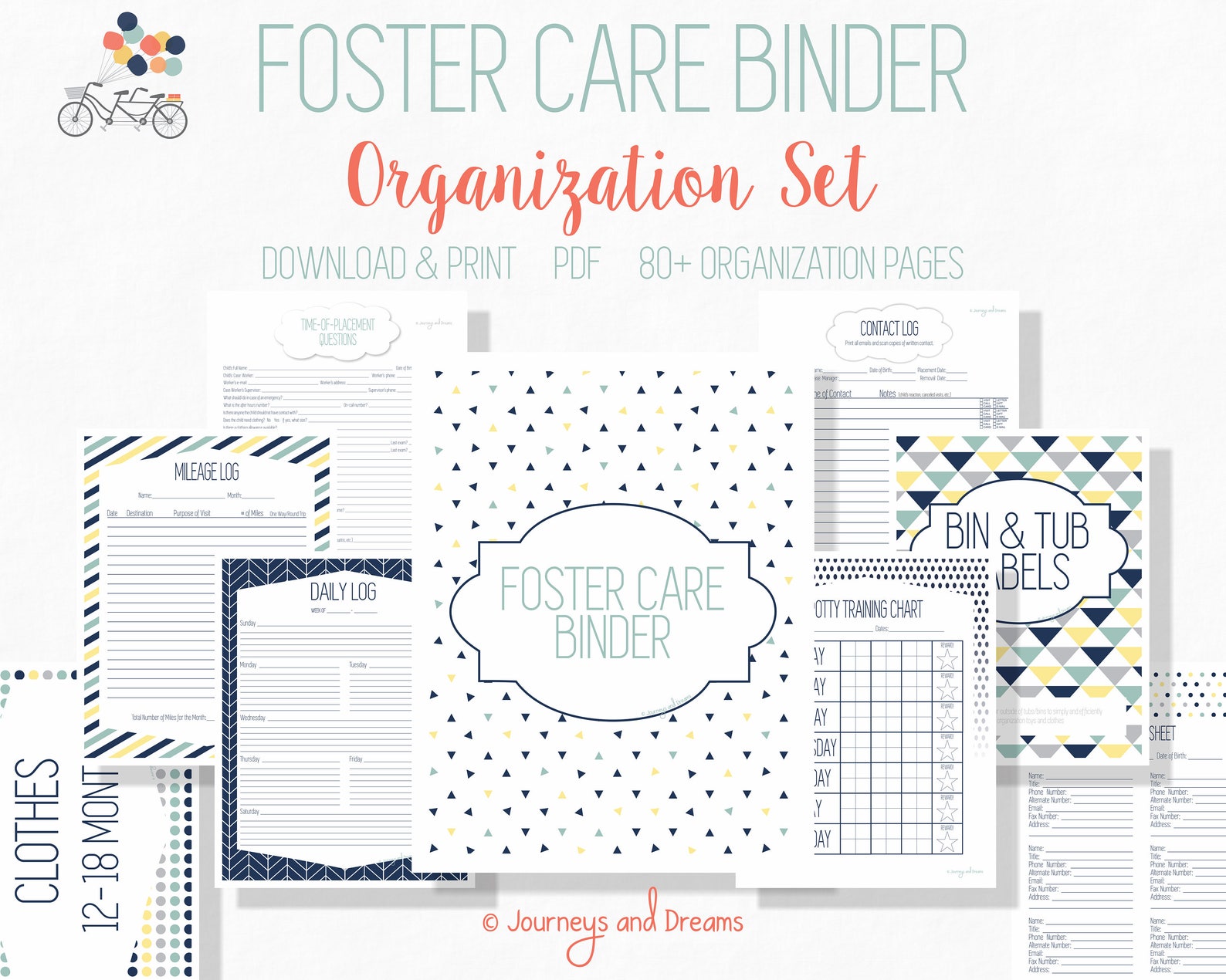 Foster Care / Adoption Life Book Binder . 160+ Pages! . 8.5x11 ...