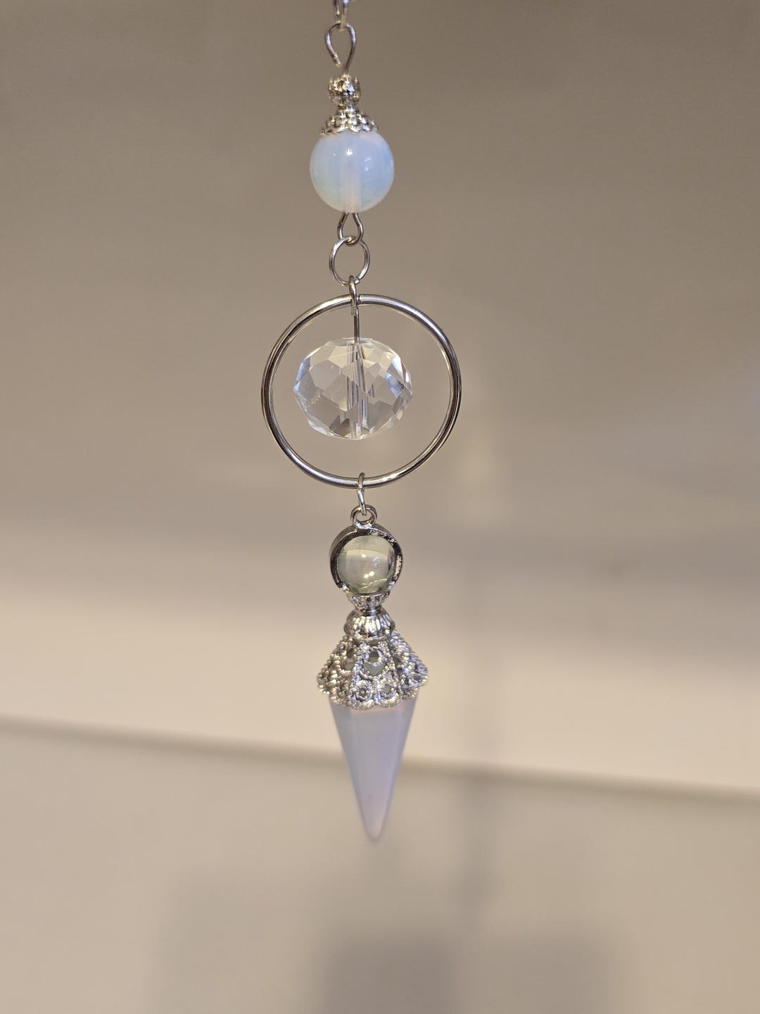 Moonstone Pendulum Suncatcher, Pendulum Rearview Mirror Suncatcher - Etsy