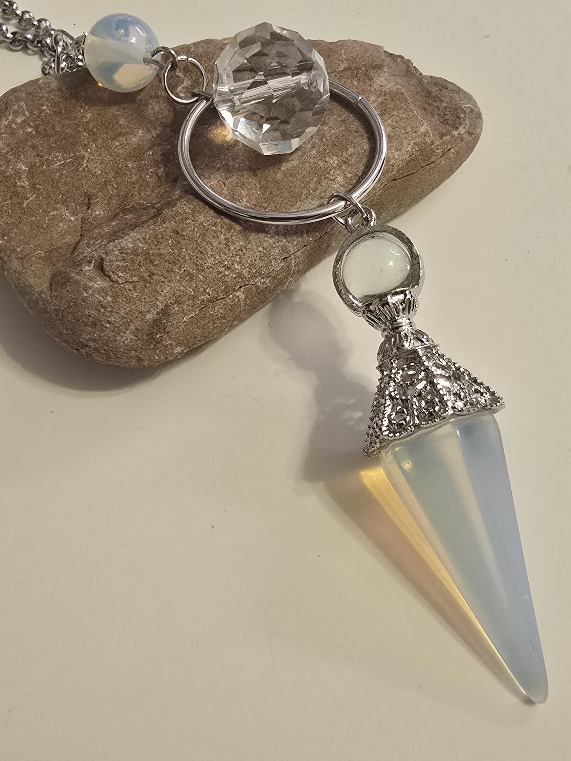 Moonstone Pendulum Suncatcher, Pendulum Rearview Mirror Suncatcher - Etsy