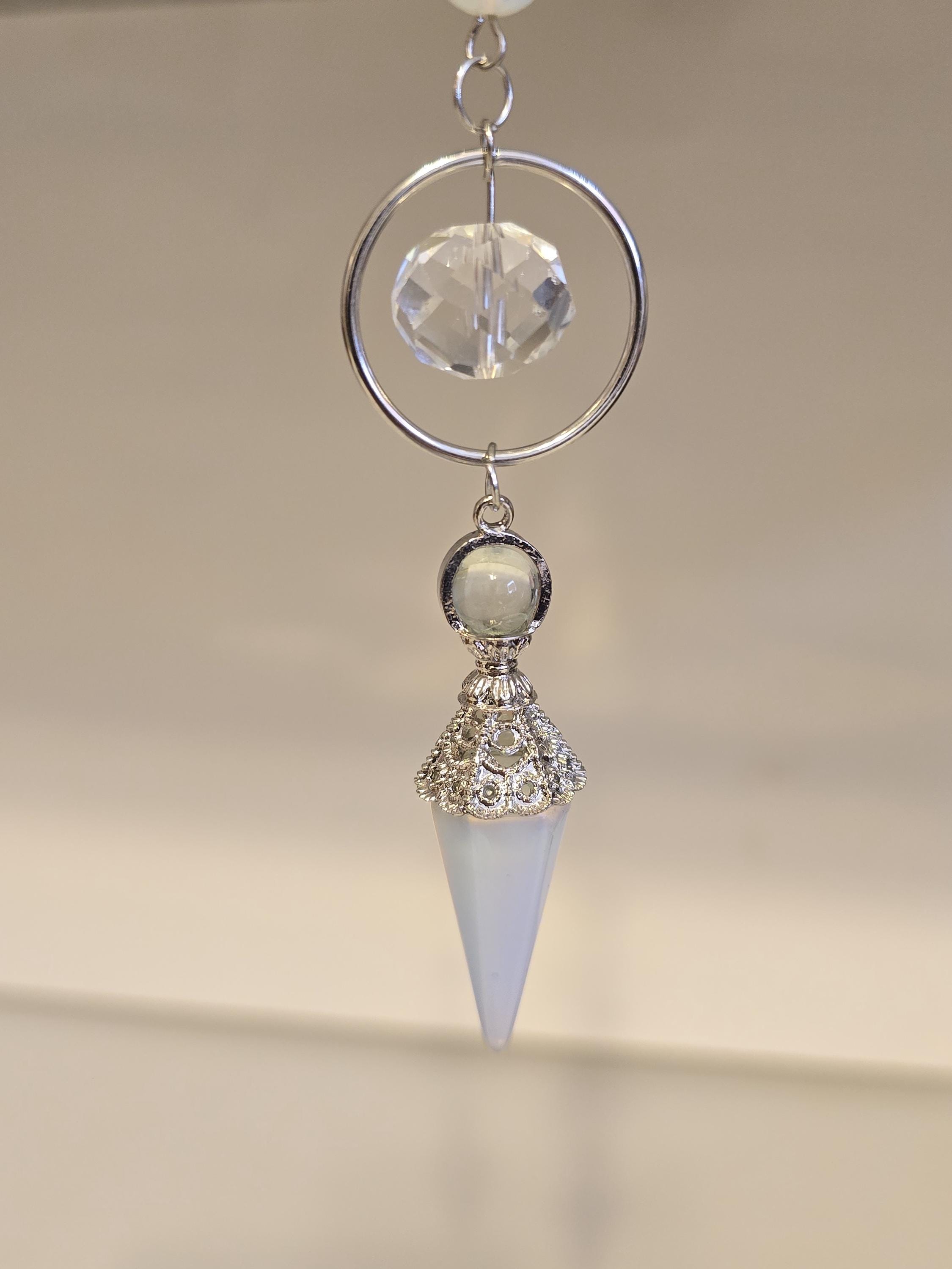 Moonstone Pendulum Suncatcher, Pendulum Rearview Mirror Suncatcher - Etsy