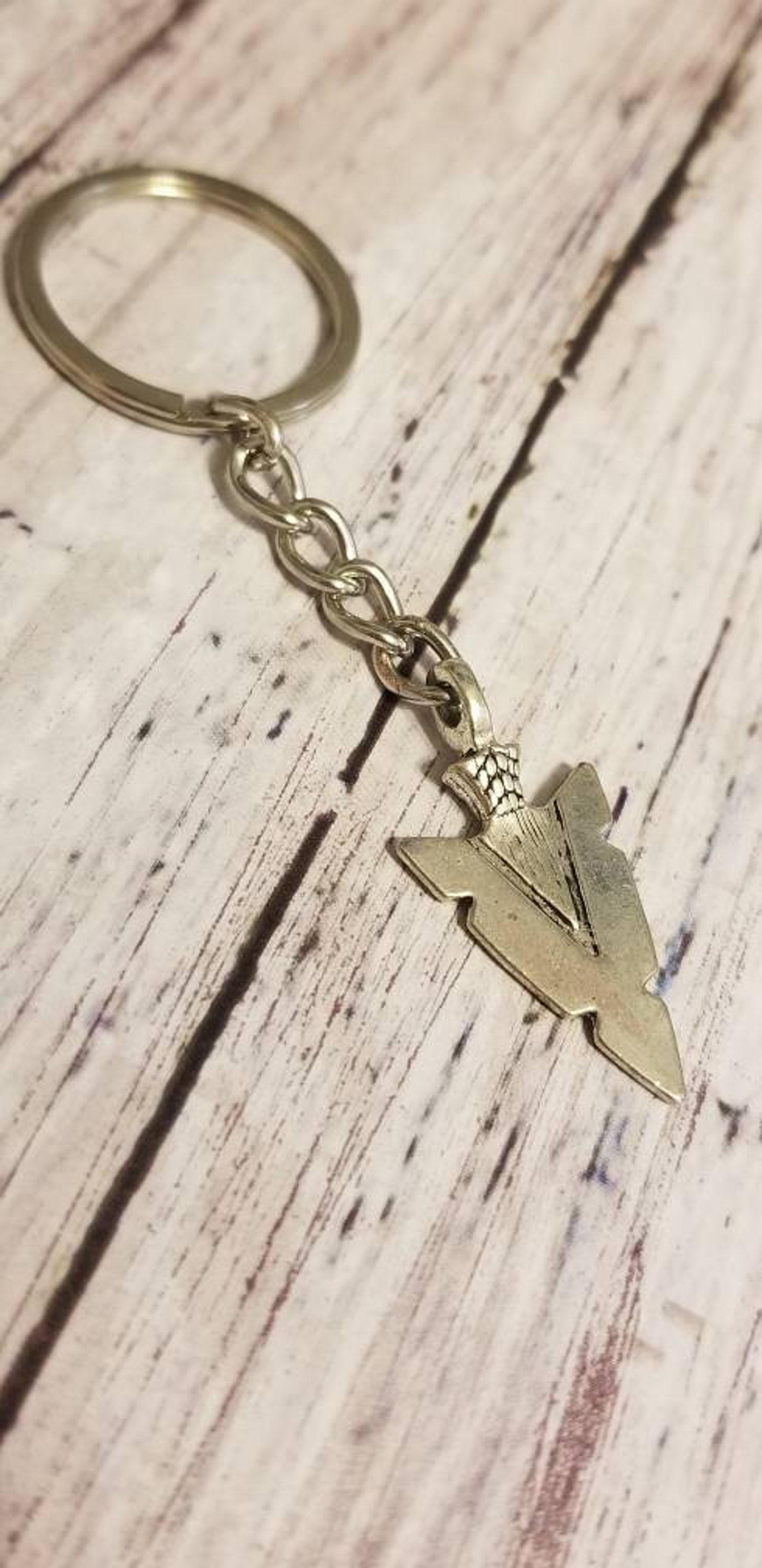 Bullhead Keychain Arrowhead Keychain Western Keychain - Etsy