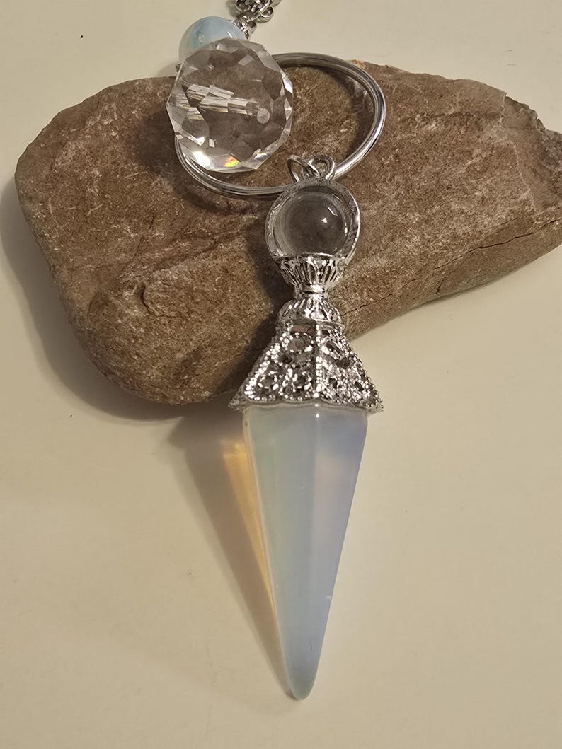 Moonstone Pendulum Suncatcher, Pendulum Rearview Mirror Suncatcher - Etsy