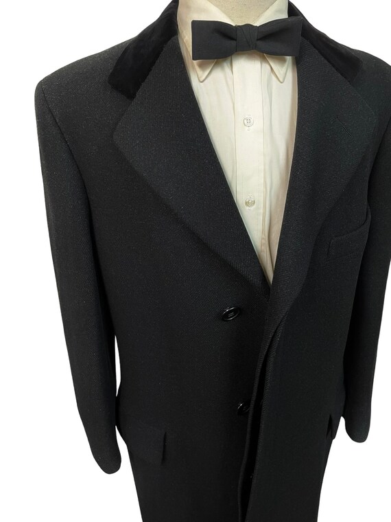 Vintage 1940s Formal Tuxedo Overcoat sz 38 / Small ~ … - Gem