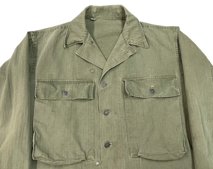 Vintage WW2 HBT Army Shirt Herringbone Twill Tagged 34 Fits - Etsy