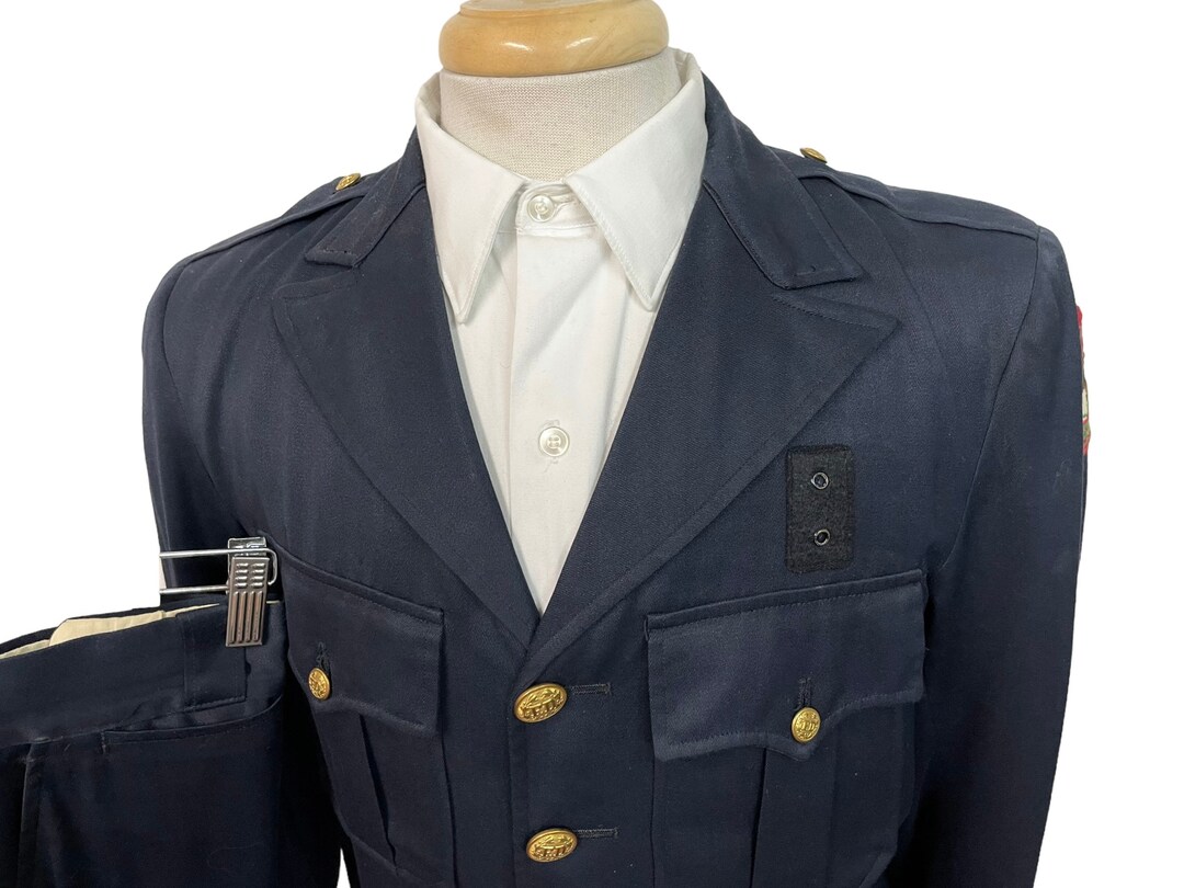 Vintage 1960s Fireman Dress Uniform Gabardine 2pc Suit Sz M - Etsy