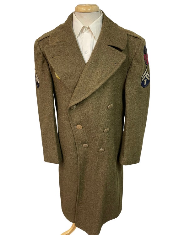 Vintage WW2 Army AF Officer's Overcoat 40 S ~ Theater… - Gem