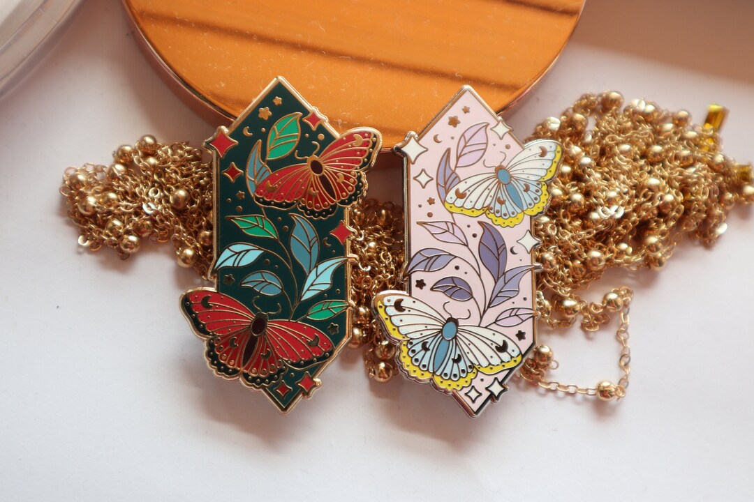 Sacred Beasts Butterfly Enamel Pin - Etsy