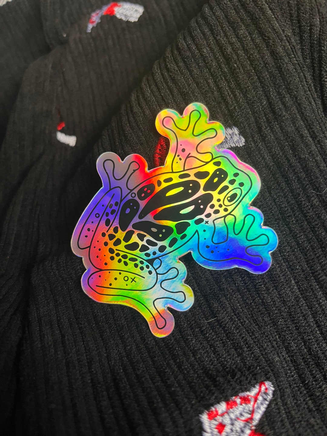 Holographic Frog Gloss Sticker | Die Cut Sticker | Holographic Stickers ...