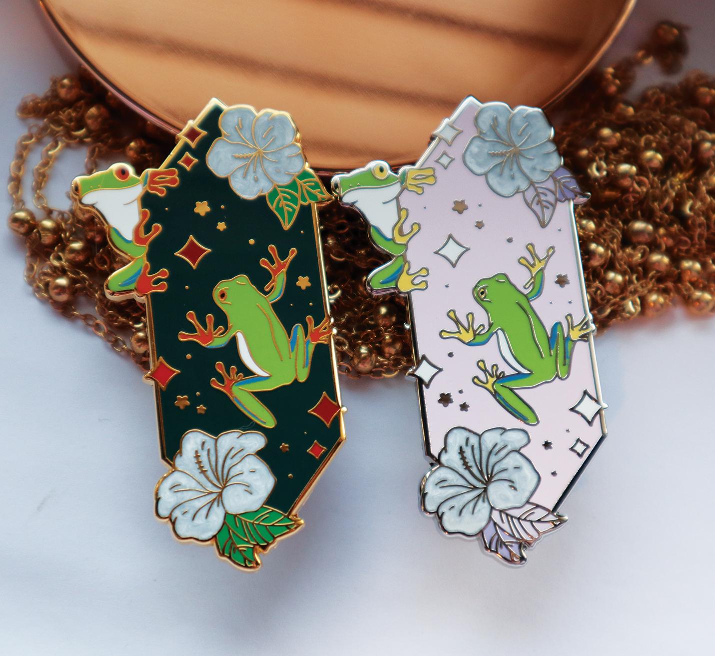 Sacred Beasts Tree Frog Enamel Pin - Etsy