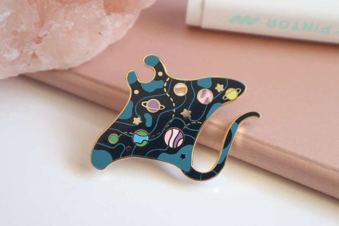 Galactic Manta Ray Hard Enamel Pins Manta Ray Rays Hard | Etsy UK