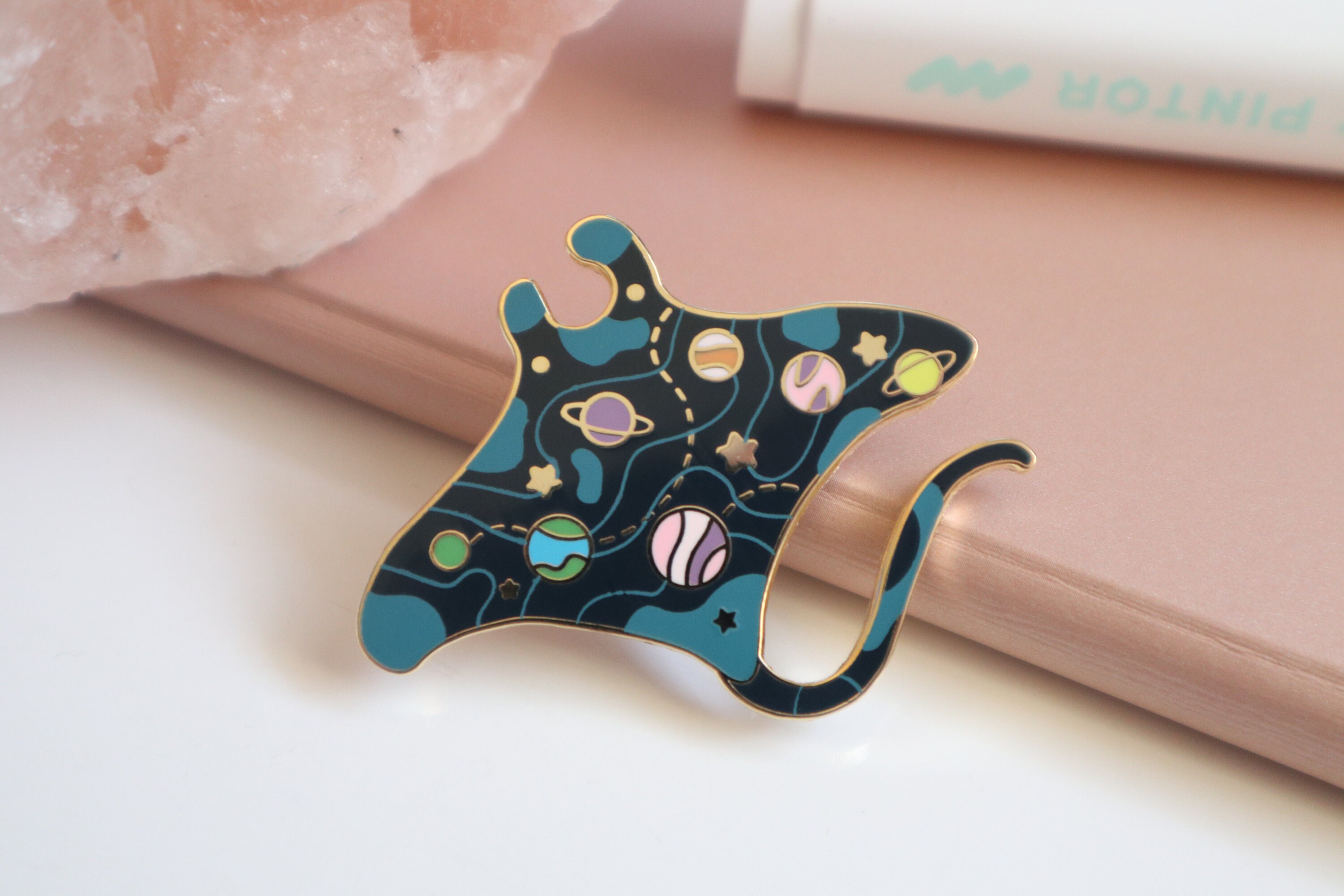 Galactic Manta Ray Hard Enamel Pins Manta Ray Rays Hard | Etsy UK