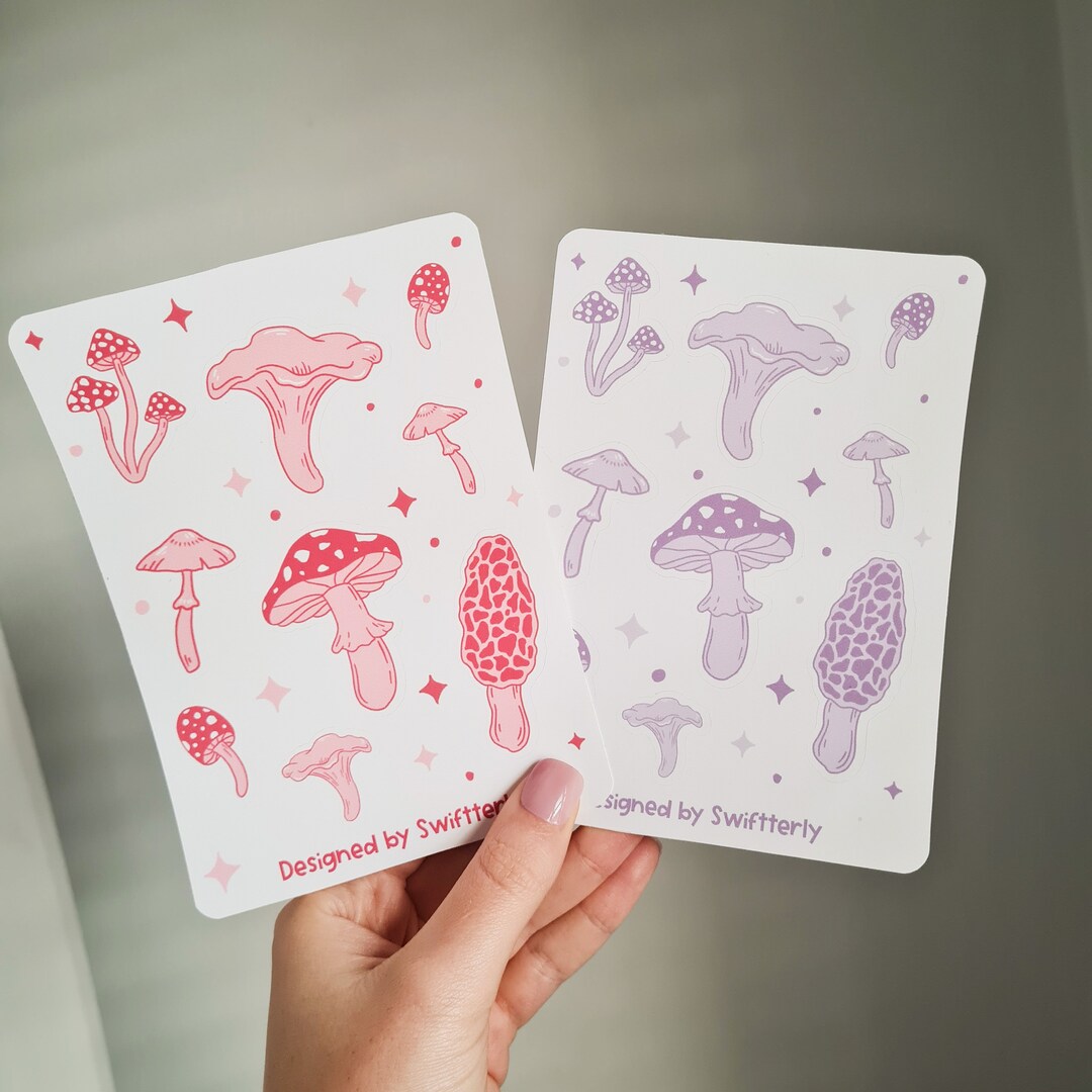 Mushroom Sticker Sheet A6 | Sticker Sheet | Mushroom | Stickers - Etsy