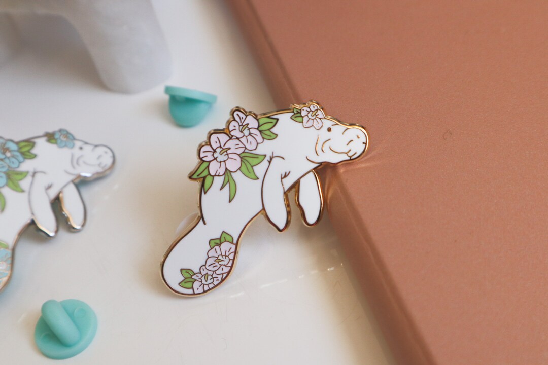 Chunky Manatee Hard Enamel Pins | Manatee | Hard Enamel Pins - Etsy ...