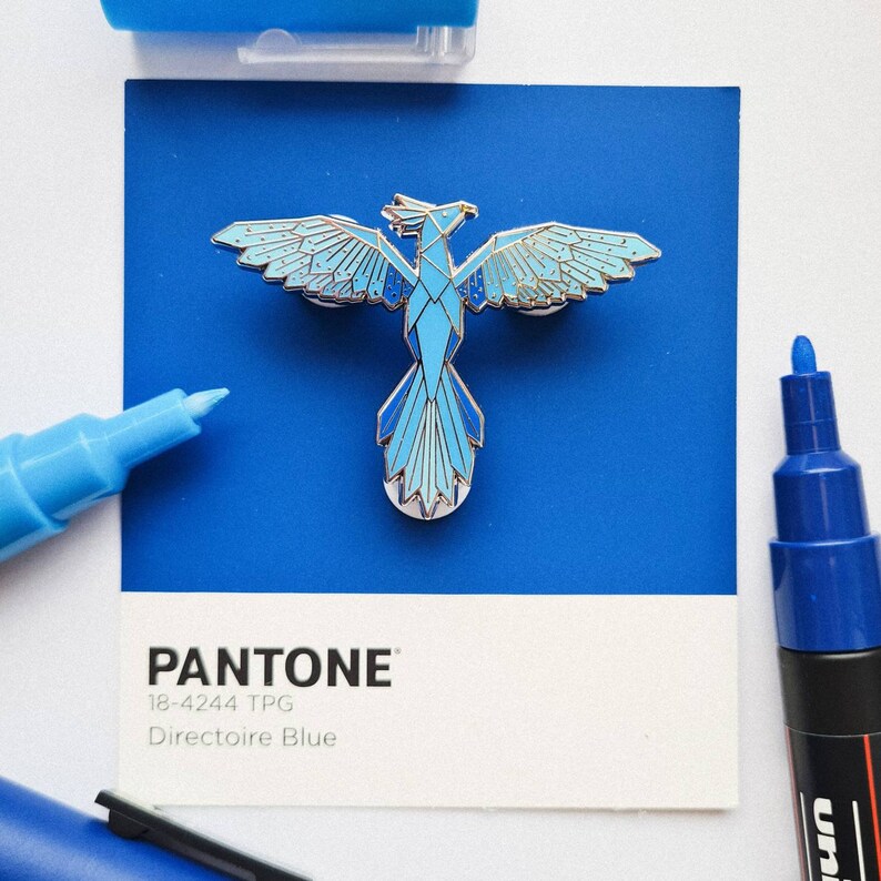 Ice Phoenix Hard Enamel Pin - Etsy