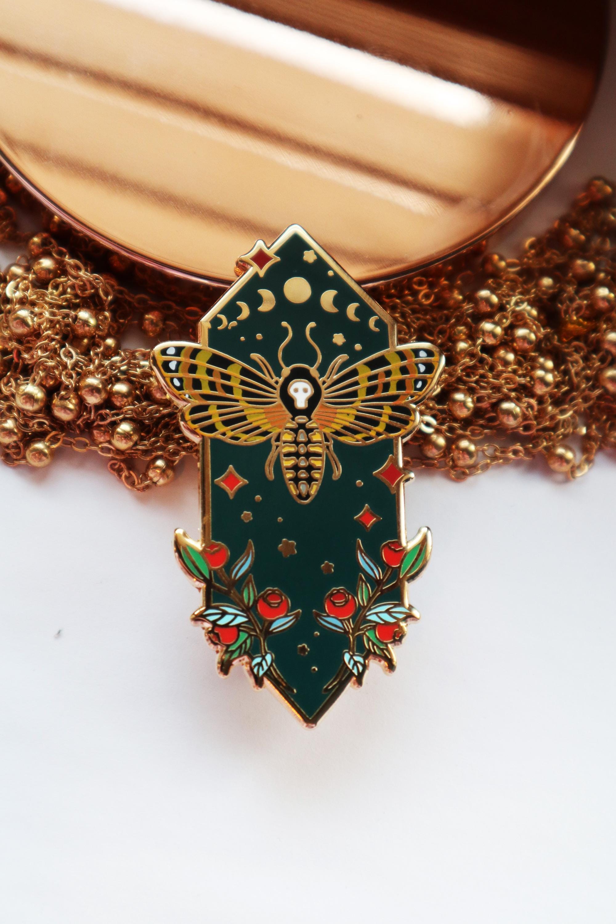 Sacred Beasts Deaths-head Hawkmoth Enamel Pin - Etsy
