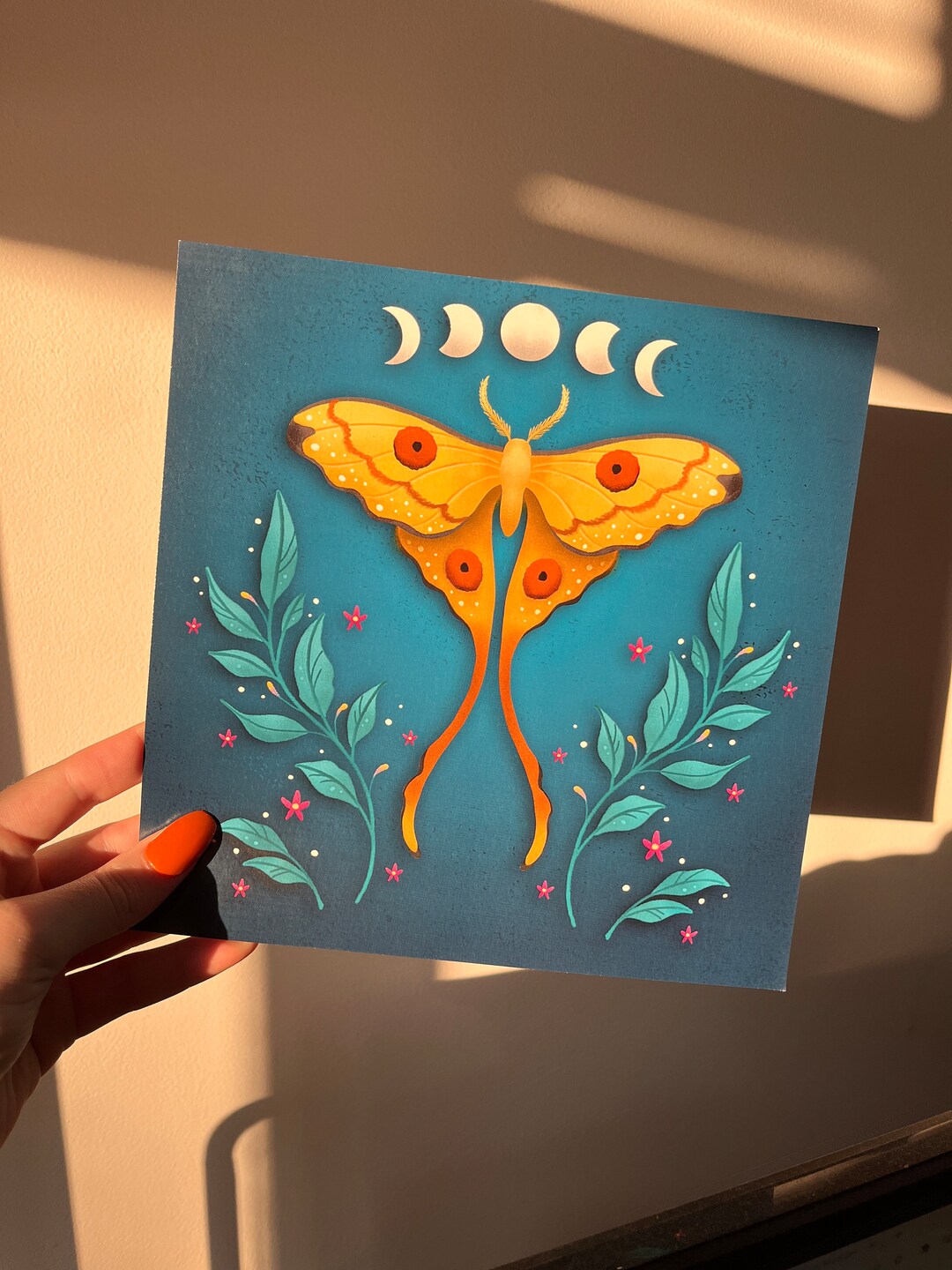 Moon Moth Square Art Print - Etsy