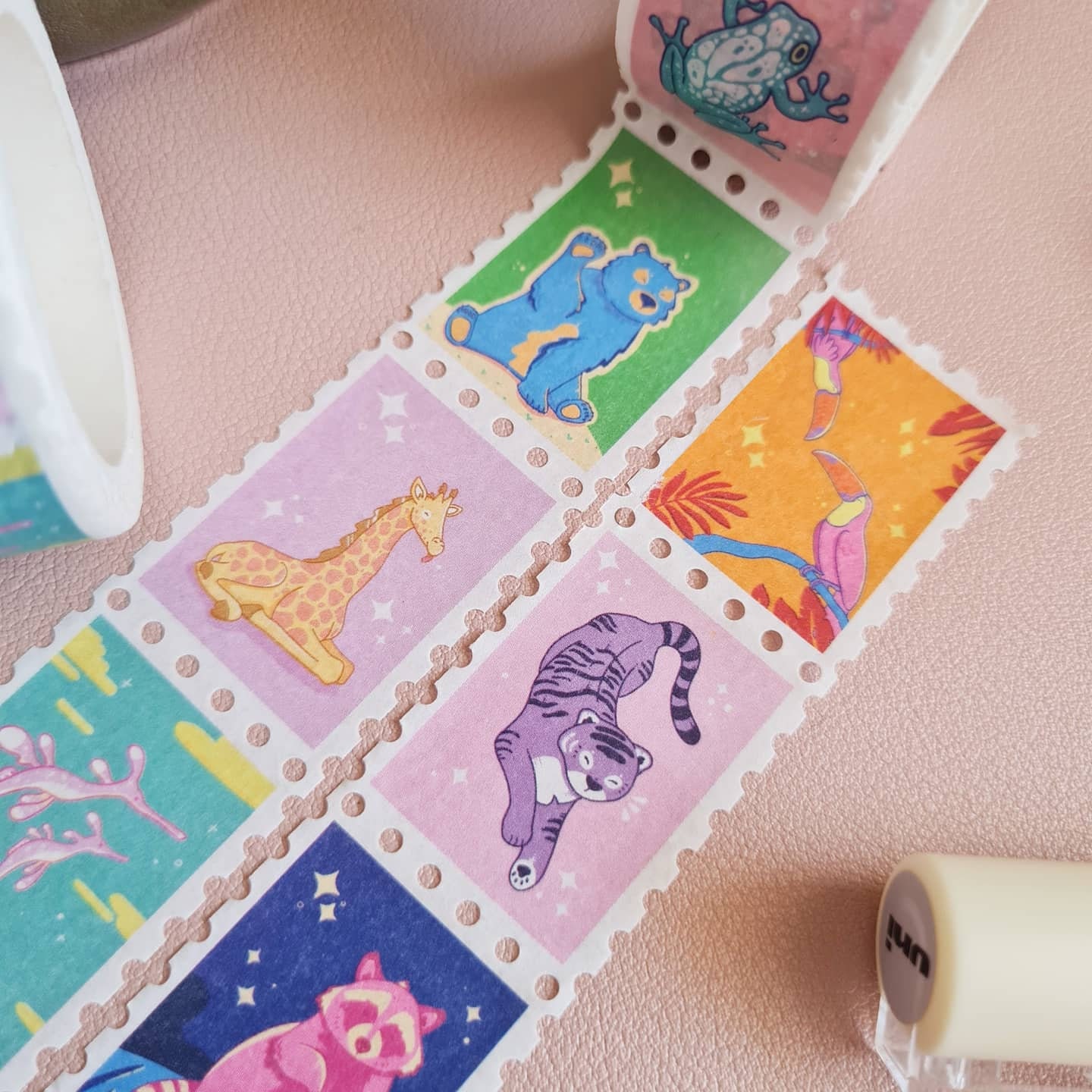 Posca Animal Stamp Washi Tape Washi Tape Stamps Washi | Etsy