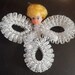Vintage Handmade Beaded Pixie Angel Christmas Ornament 1960s 1970s 5 ...