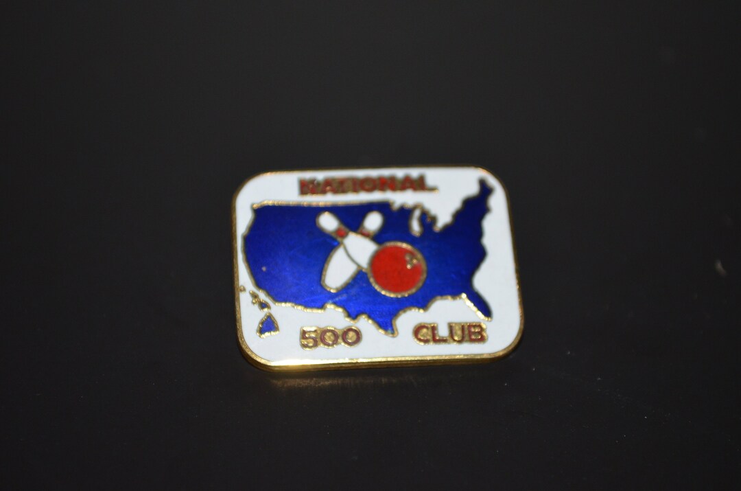 Vintage national 500 Club Bowling Lapel Pin - Etsy