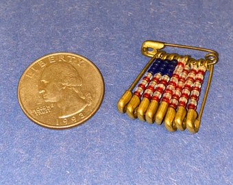 American Flag Safety Pin - Etsy