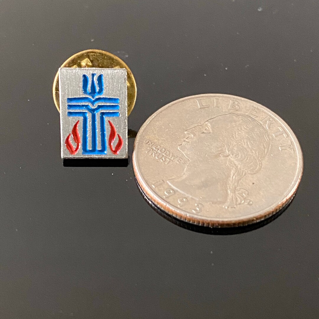 Vintage Christian Water & Fire Cross crucifix Lapel Pin - Etsy