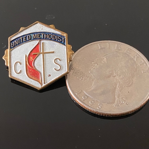 Vintage White United Methodist CS Lapel Pin - Etsy